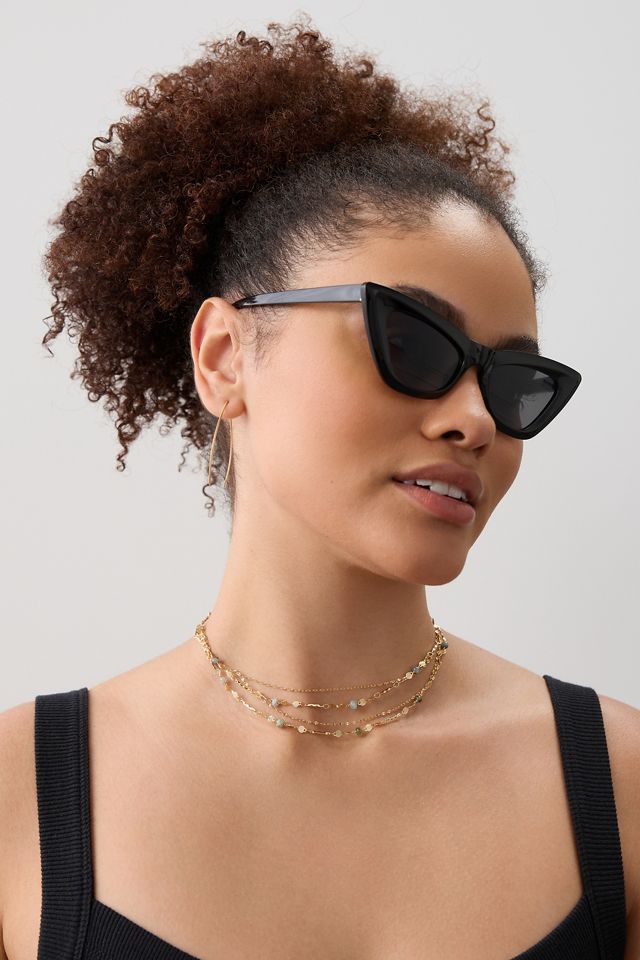 Multi-Layer Stone Chain Necklace | Anthropologie