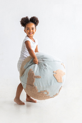 Lorena Canals World Map Pouf | AnthroLiving