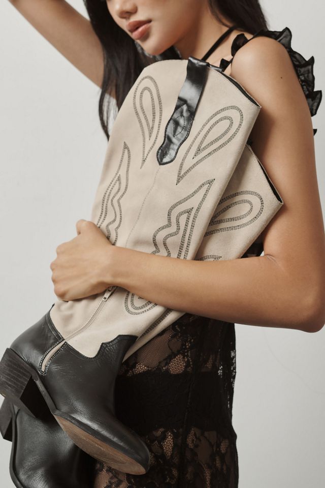 Pilcro Contrast Tall Western Boots | Anthropologie