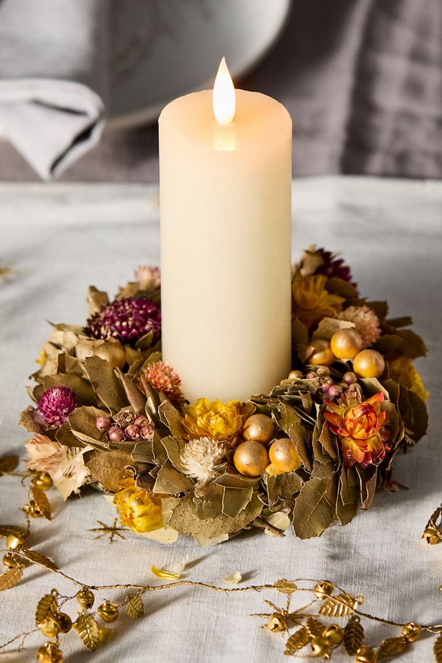Mini Preserved Holly, Pepperberry + Acorn Wreath | Terrain