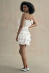 Amur Reed Strapless Pleated Shell Mini Dress | Anthropologie