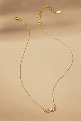 Groovy Bubble Zip Code Necklace | Anthropologie
