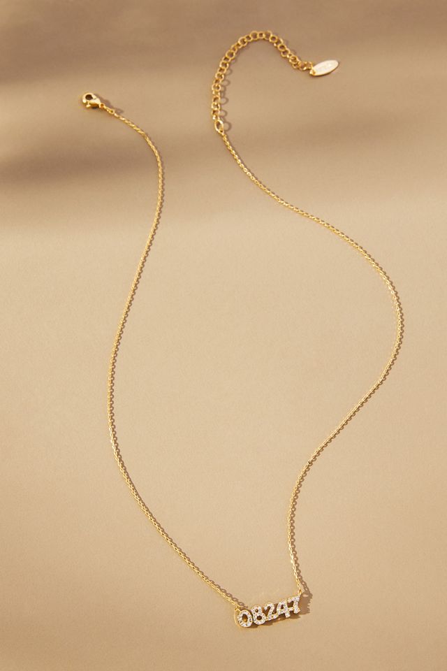 Groovy Bubble Zip Code Necklace | Anthropologie