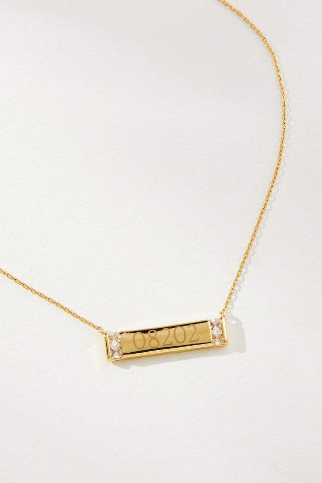 Zip Code Dog Tag Necklace | Anthropologie