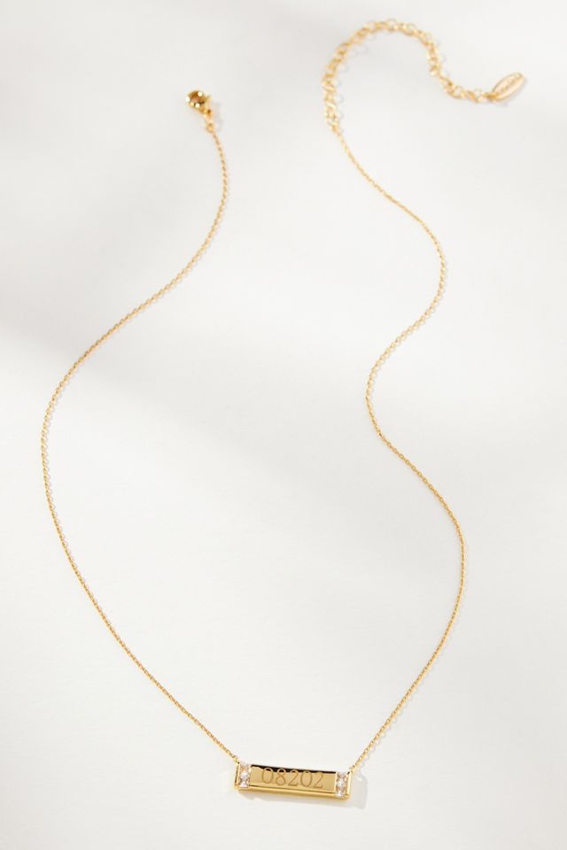 Zip Code Dog Tag Necklace | Anthropologie