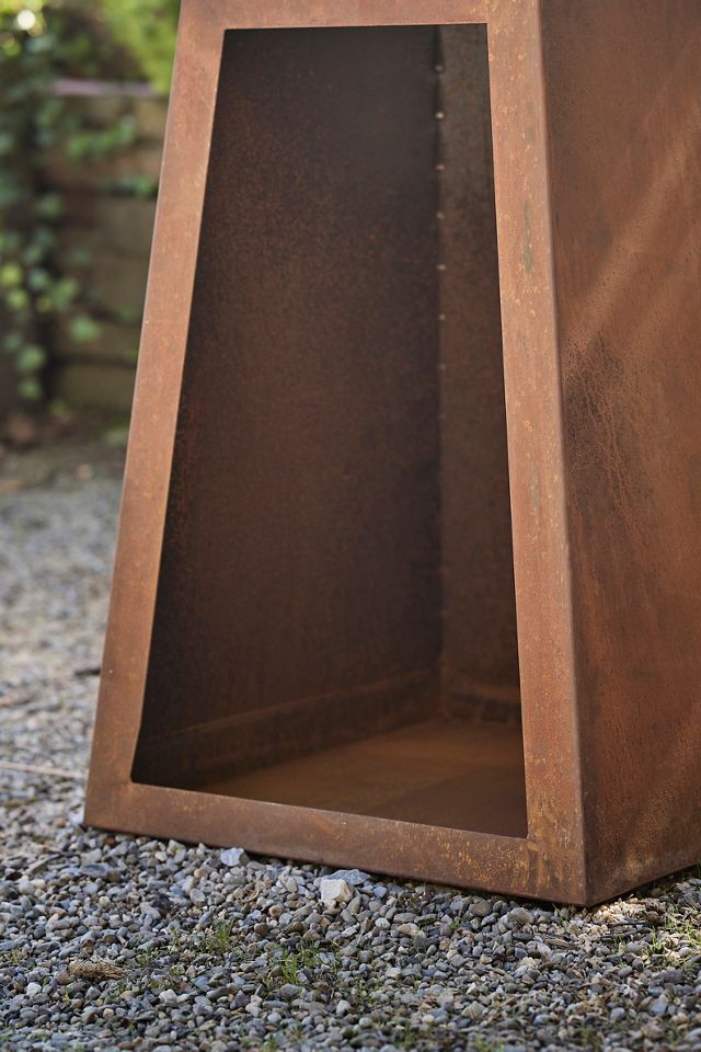 Weathering Steel Pedestal Bowl Fire Pit | Terrain