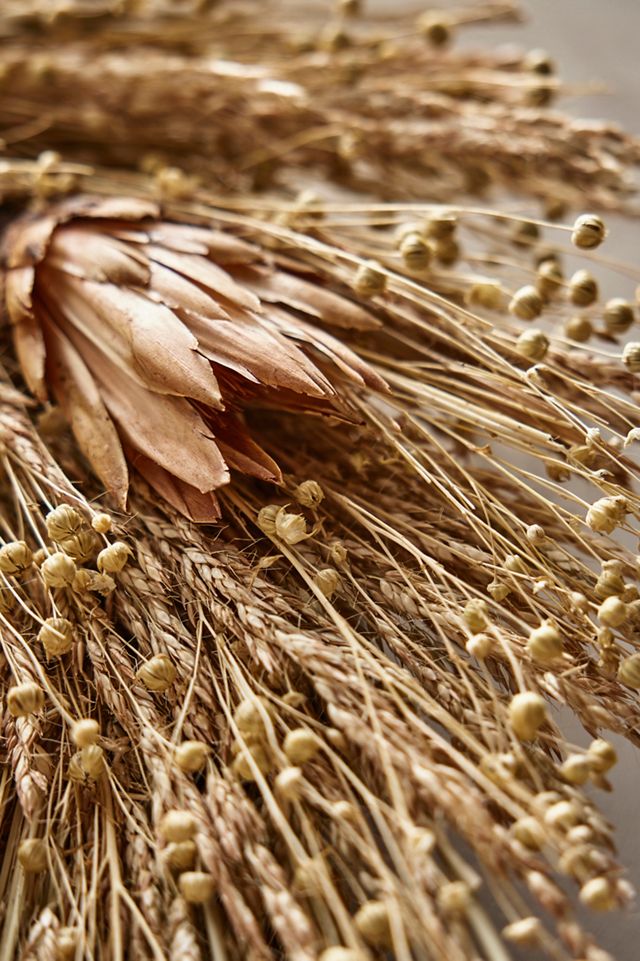 Preserved Golden Protea Wreath | AnthroLiving