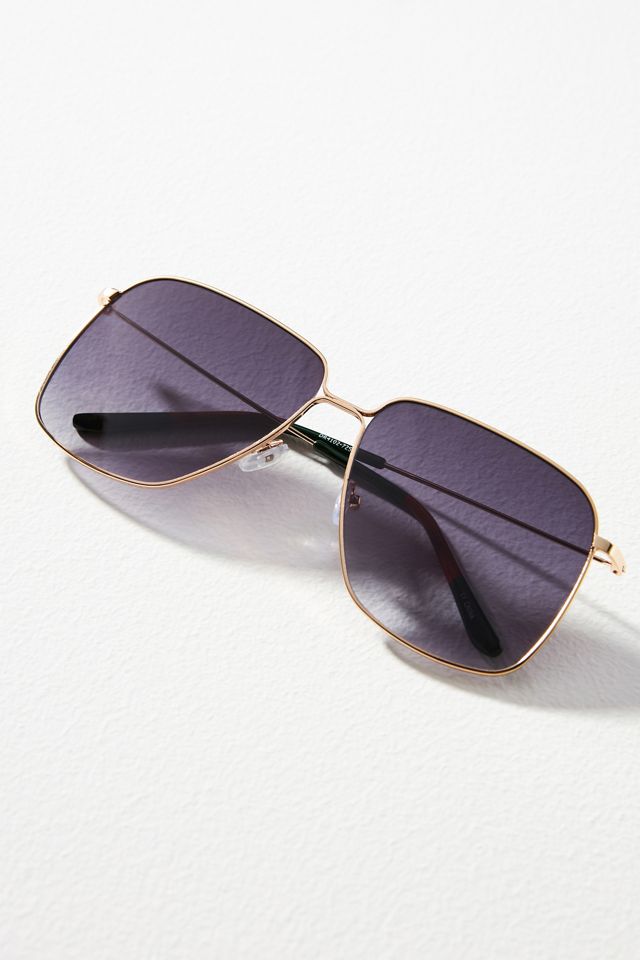 Square Metal Frame Sunglasses | Anthropologie