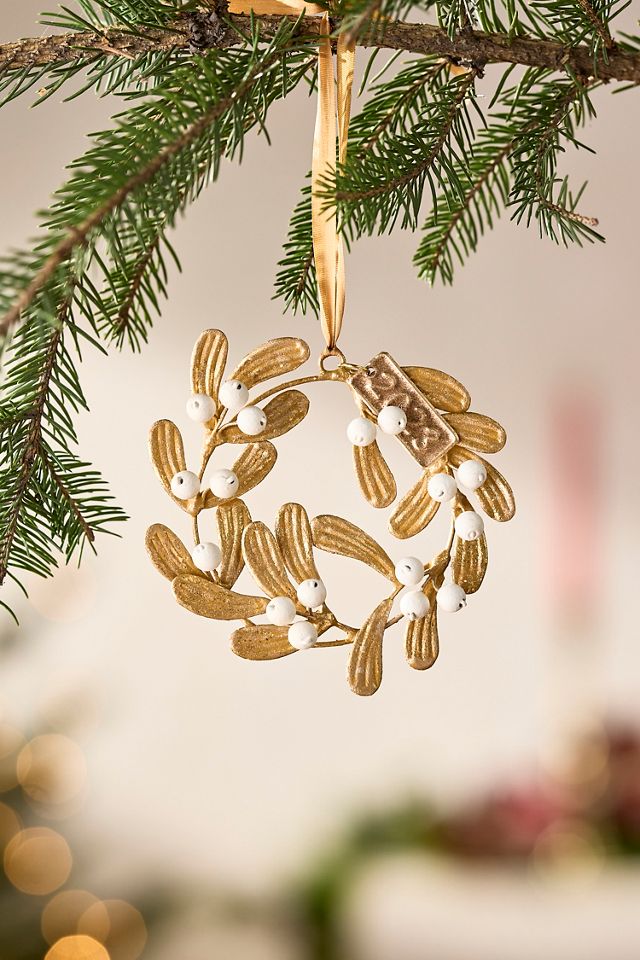 Gilded Berry Wreath Ornament | AnthroLiving