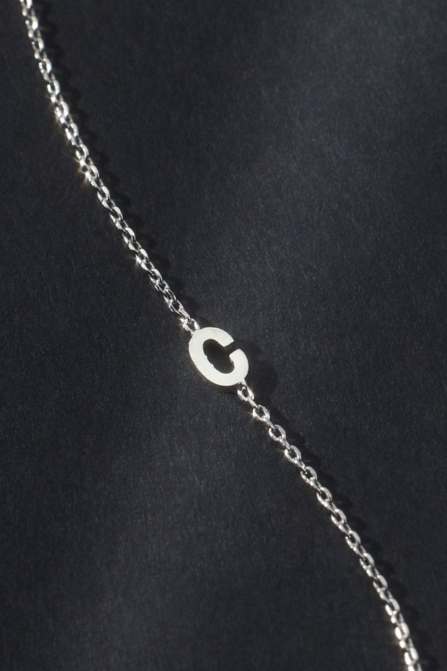 Silver Monogram Chain Necklace | Anthropologie