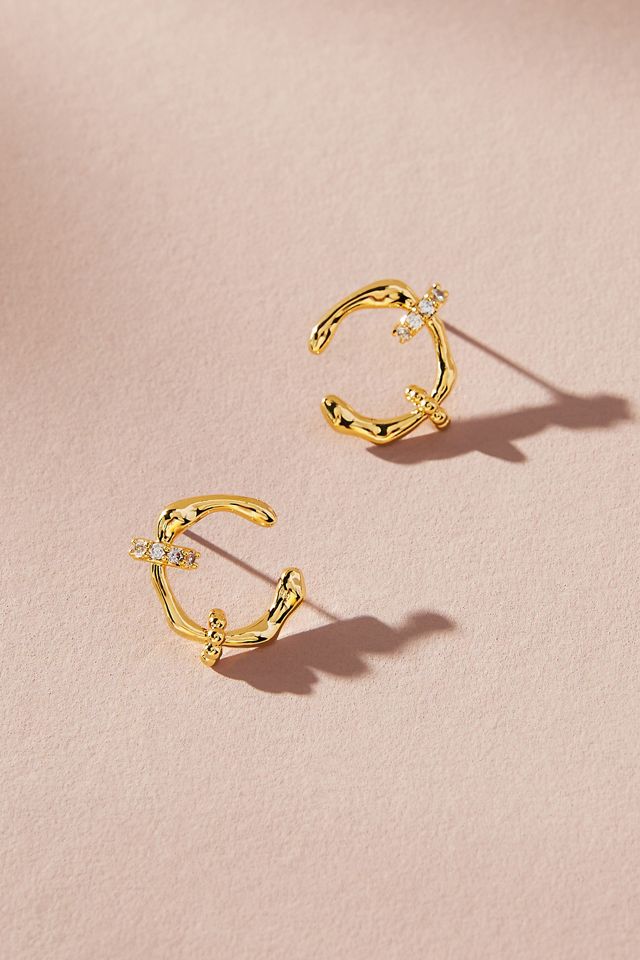 Molten Mini Open Loop Earrings | Anthropologie