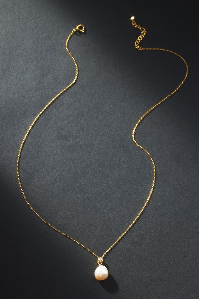 Pearl Drop Pendant Necklace | Anthropologie