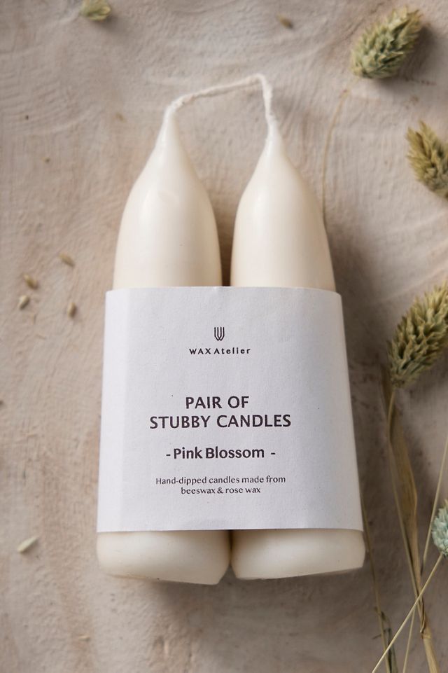 Stubby Taper Candles, Set of 2 | AnthroLiving