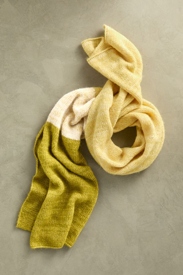 Textured Colorblock Wool Scarf | Terrain