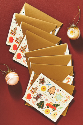 Rifle Paper Co. Warm Wishes Greeting Cards, Set of 8 | Anthropologie