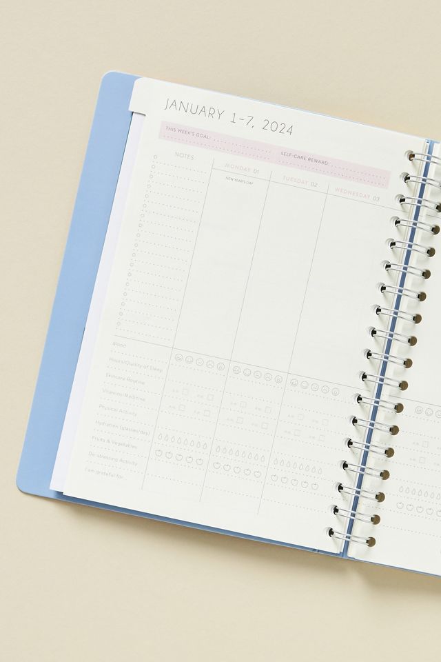Paper Source 2024 Big Plans Weekly Self-Care Planner | AnthroLiving