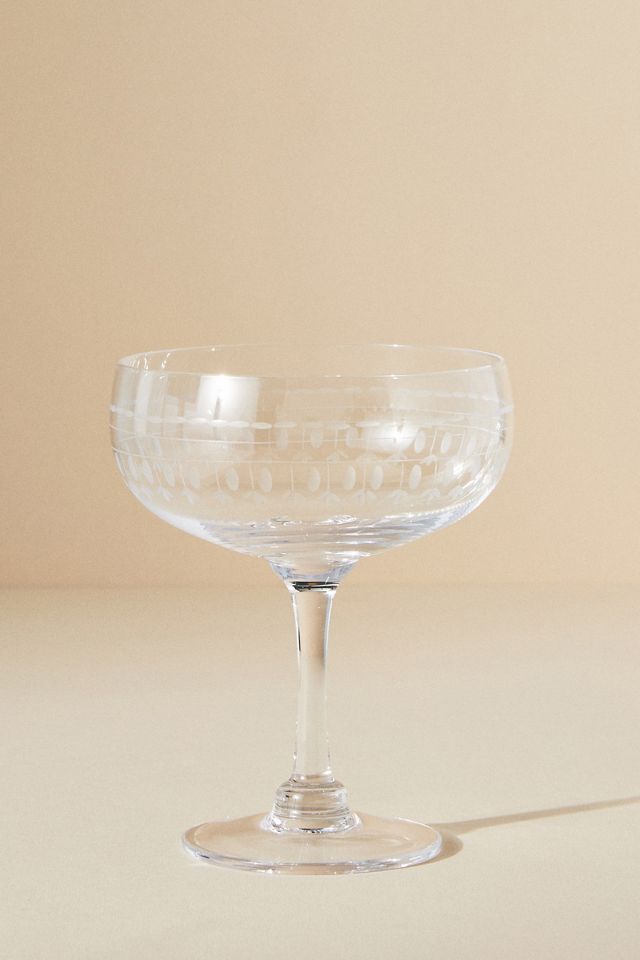 The Vintage List Crystal Coupe Glasses, Set of 4 | Anthropologie