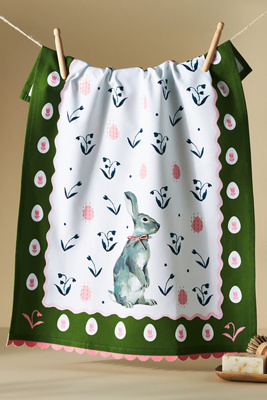 Blossom Bunny Dish Towel | AnthroLiving