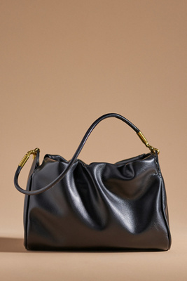 Faux Leather Scrunch Bag | Anthropologie