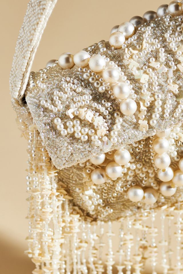 The Mini Fiona Beaded Bag: Pearl Tassel Edition | Anthropologie