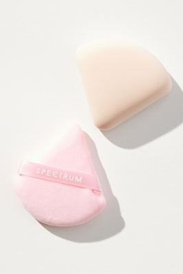Spectrum Pink Velour and Marble Rubycell Makeup Puff Duo | Anthropologie