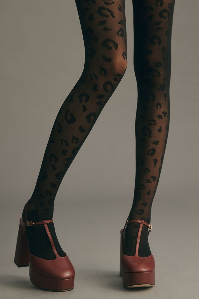 Commando Leopard Sheer Tights | Anthropologie