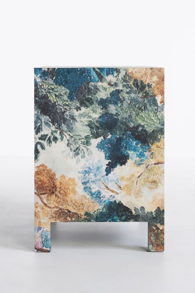 Judarn Hale Cotton Canvas Wooden Bedside Table | Anthropologie UK