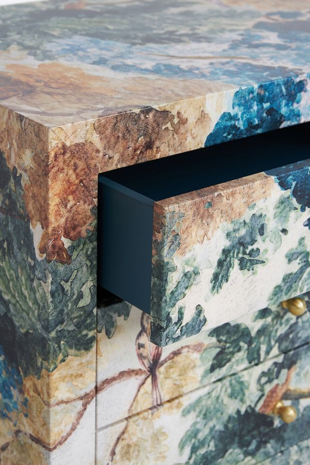 Judarn Hale Cotton Canvas Wooden Bedside Table | Anthropologie UK