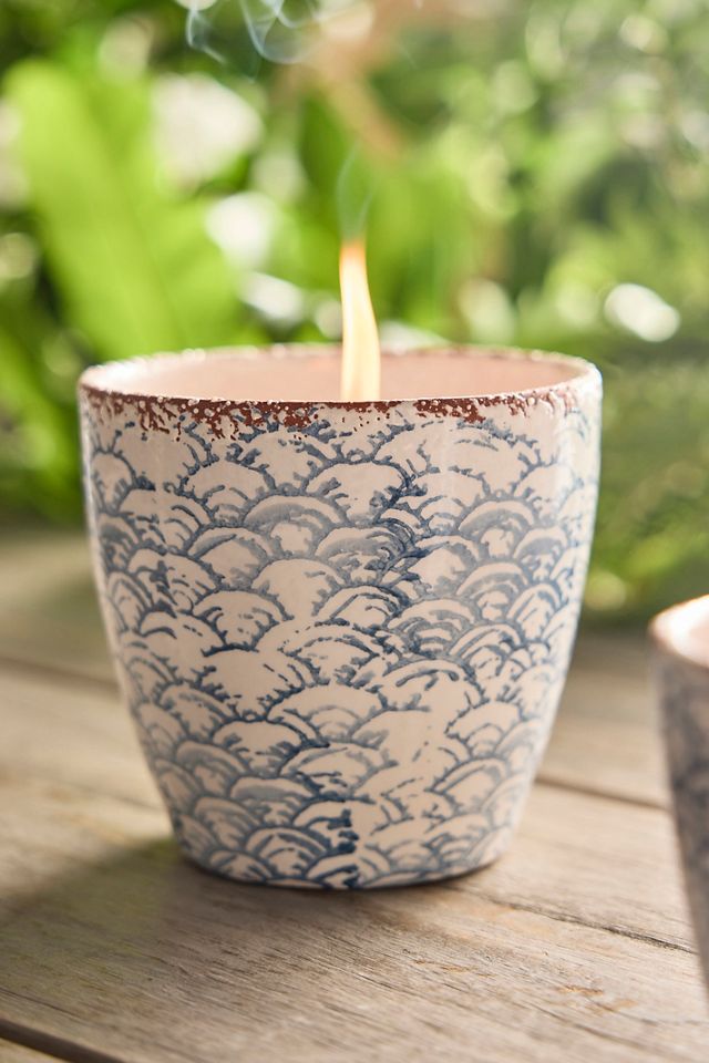 Blue Scallop Citronella Candle | AnthroLiving
