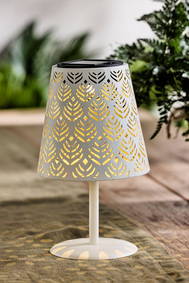 Solar Punched Metal Outdoor Lamp | AnthroLiving
