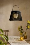 Solar Wicker Cone Outdoor Light | AnthroLiving