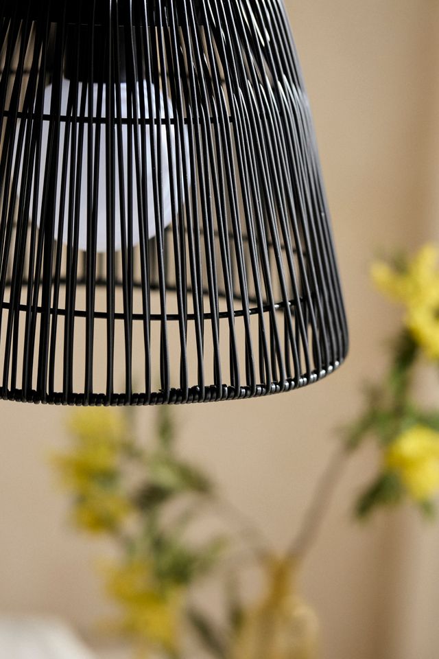 Solar Wicker Cone Outdoor Light | Anthropologie
