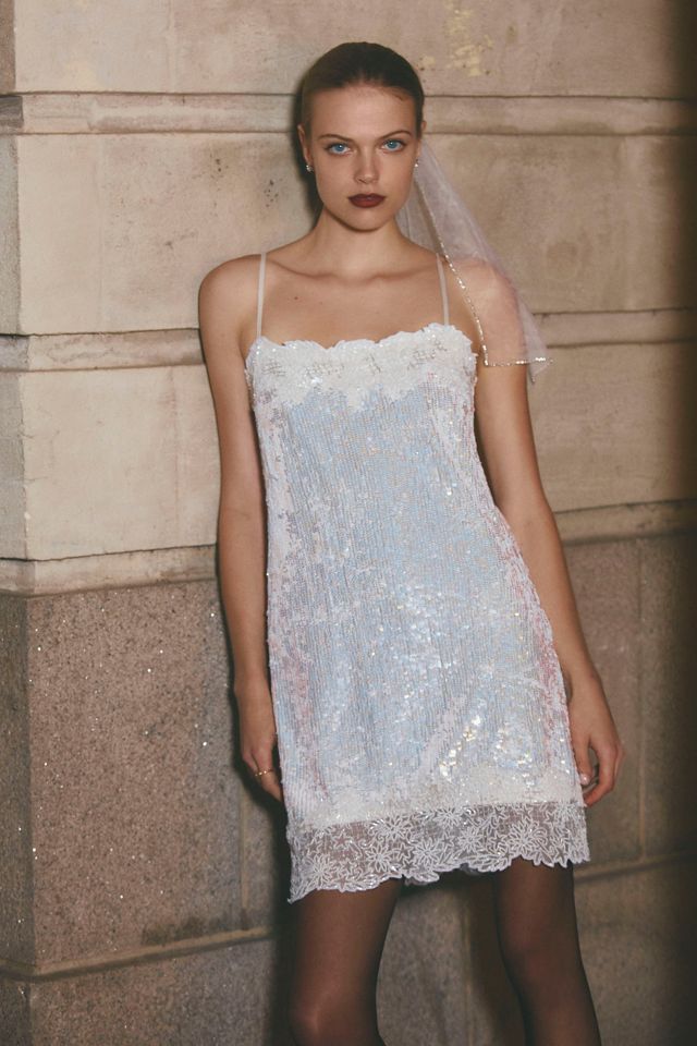 Audrey Adele Sequin Mini Shift Dress | Anthropologie