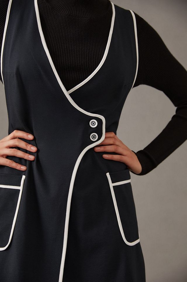 Maeve Pinafore Wrap Dress | Anthropologie