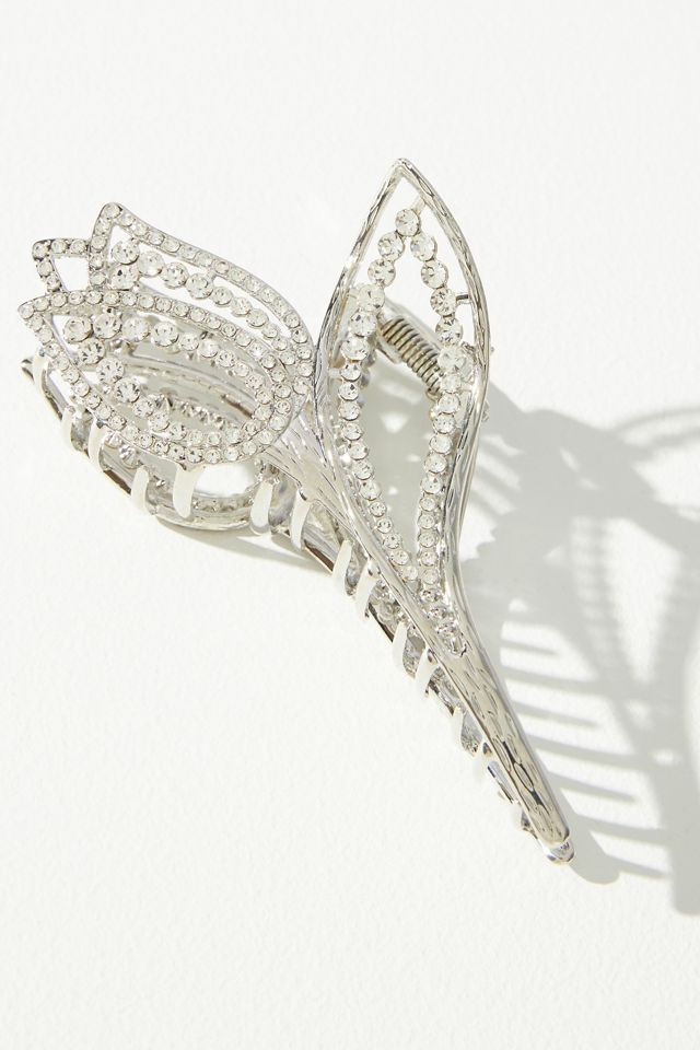 Embellished Flower Claw Clip | Anthropologie