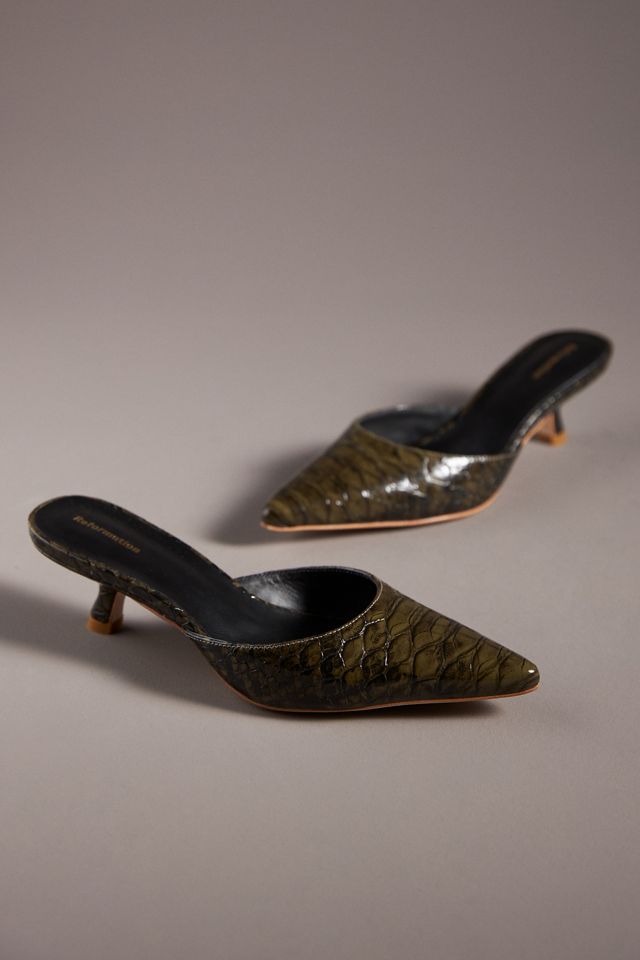 Reformation Wilda Kitten-Heel Mules | Anthropologie