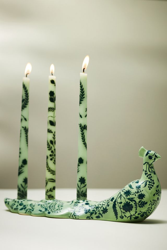 Peacock Candle Holder | AnthroLiving