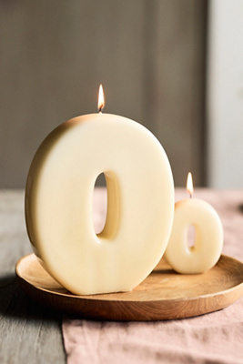 Hand-Dipped Number Candle, 0 | AnthroLiving