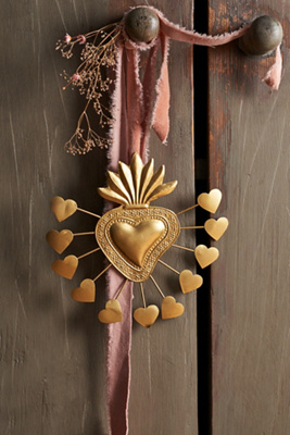 Burnished Heart Medallion, Rays | AnthroLiving