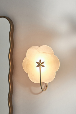Leela Alabaster Bath Sconce | AnthroLiving