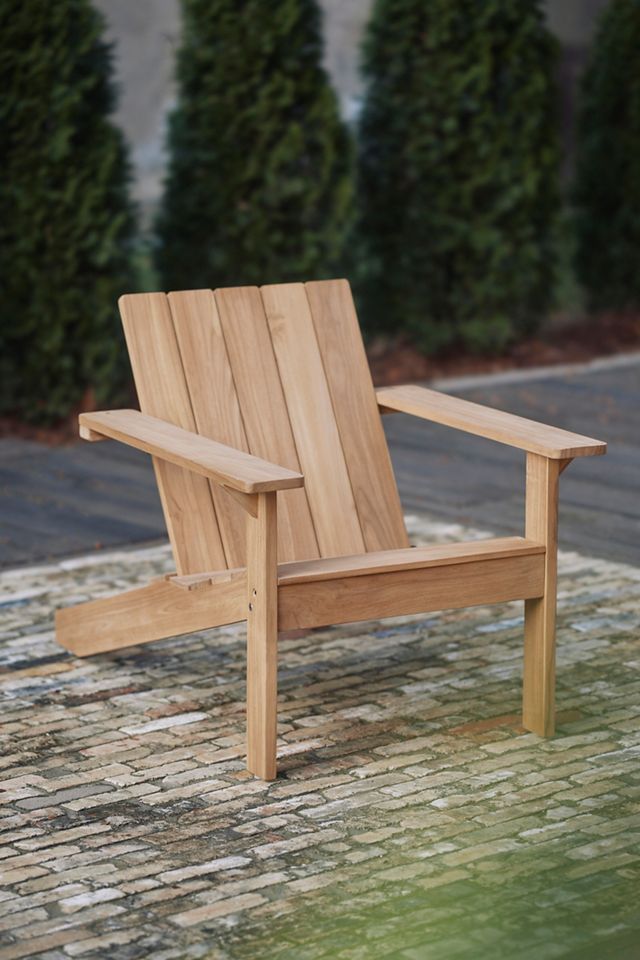 Teak Adirondack Chair, Natural | AnthroLiving