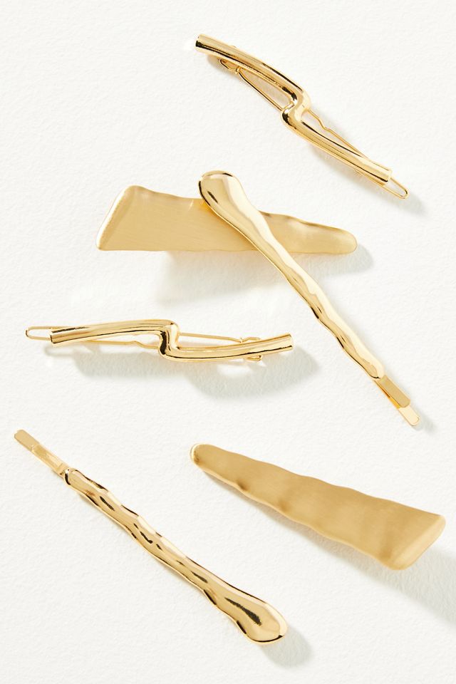 Squiggle Metal Barrettes, Set of 6 | Anthropologie