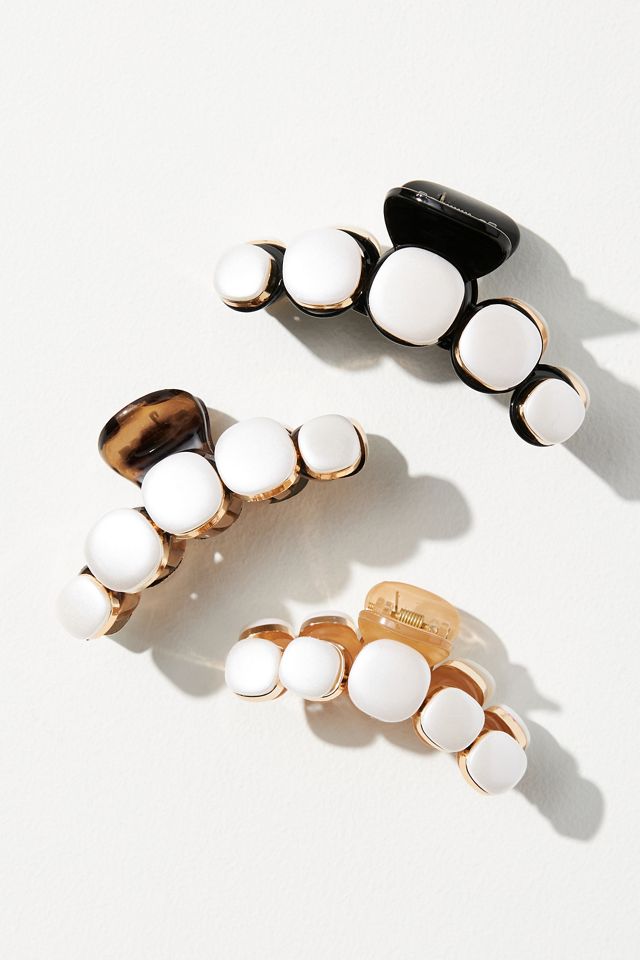 Square Pearl Hair Claw Clips, Set of 3 | Anthropologie
