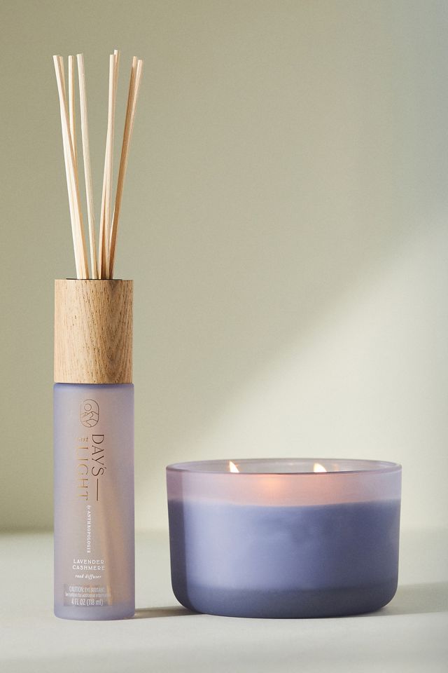 Days Last Light Floral Lavender Cashmere Glass Reed Diffuser ...