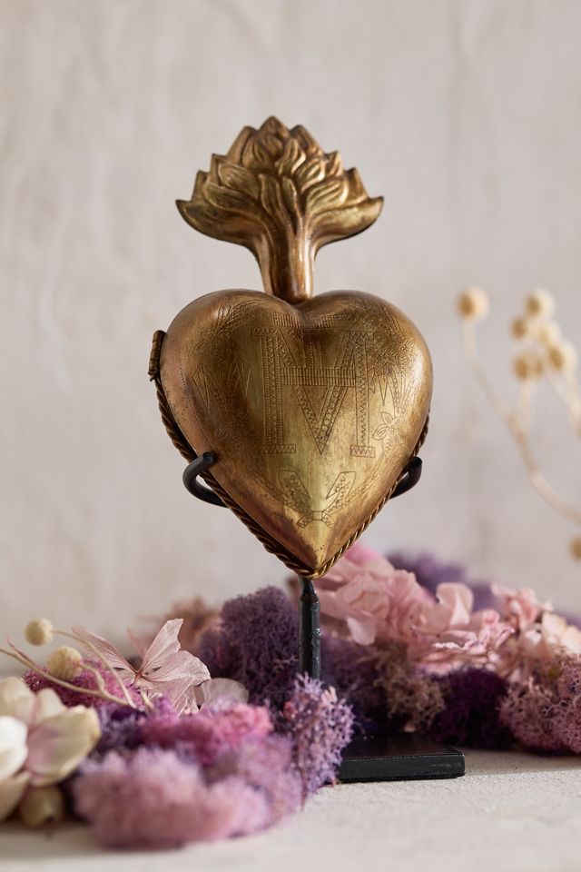 Brass Heart Curio + Stand | Anthropologie