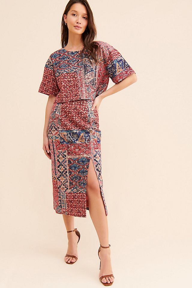 Nikita Mhaisalkar Printed Deco Skirt | Anthropologie Nikita Mhaisalkar Printed Deco Skirt | Anthropologie