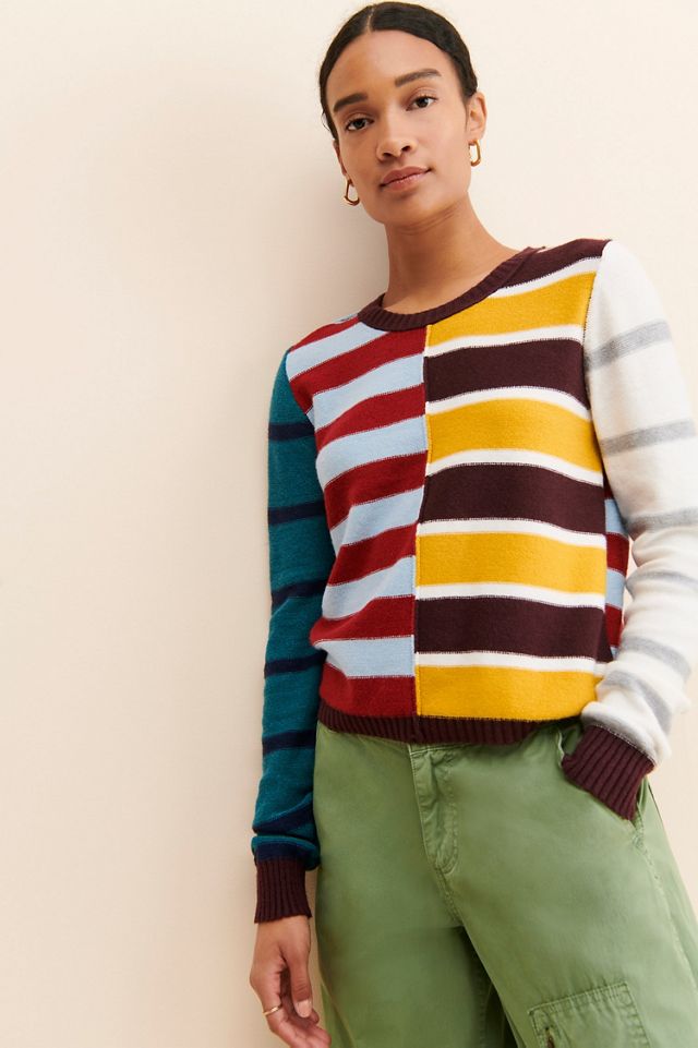 Vigoss Striped Colorblock Sweater | Anthropologie