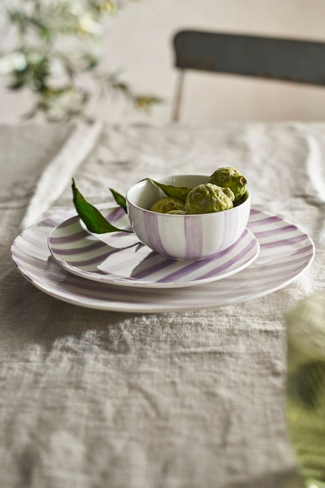 Striped Porcelain Dinner Plate | Terrain