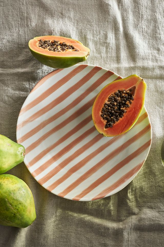 Striped Porcelain Dinner Plate | Terrain
