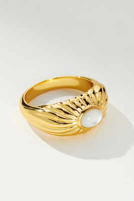 Jackie Mack Harp Pearl Ring | Anthropologie